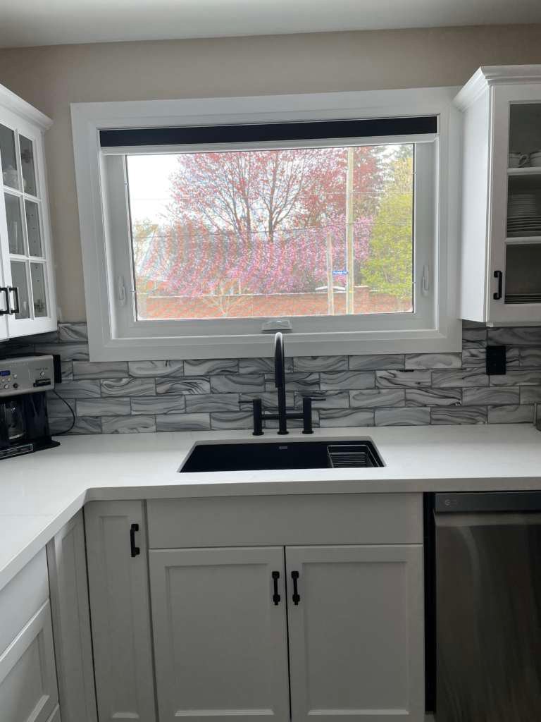 Awning window over kitchen sink